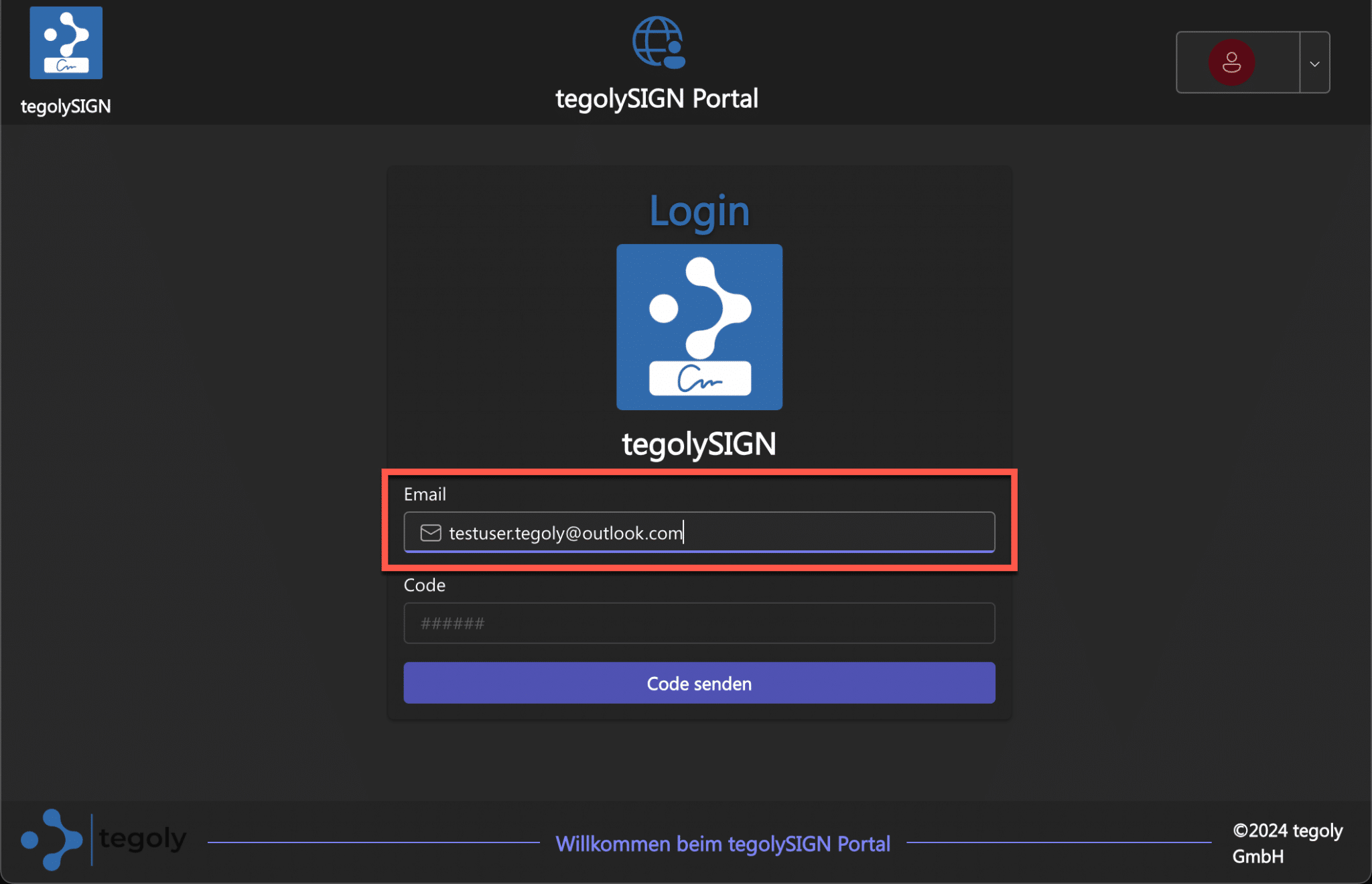 Das tegolySIGN Portal - tegolySIGN