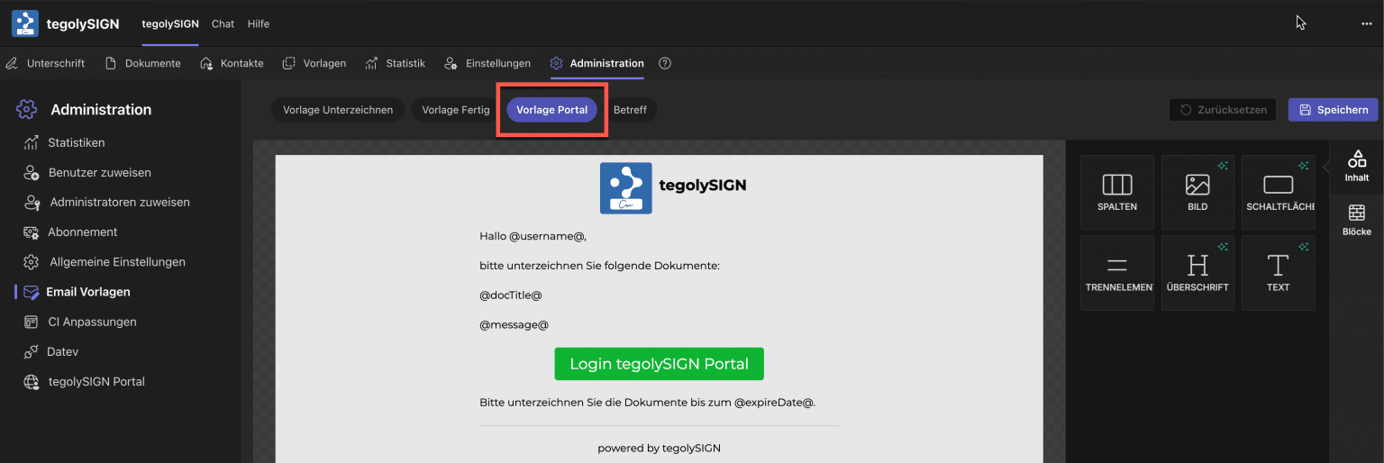 tegolySIGN Portal - tegolySIGN